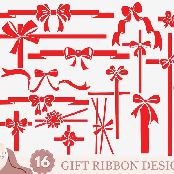 Christmas Bow Svg - Etsy