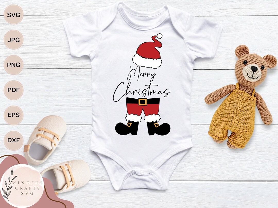 Merry Christmas Santa Split Monogram SVG Festive Holiday Design for ...