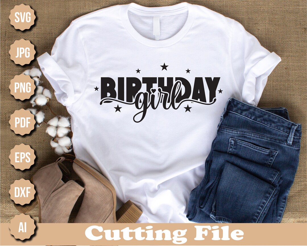 Birthday Girl SVG Happy Birthday Princess Cut File Cricut Silhouette ...