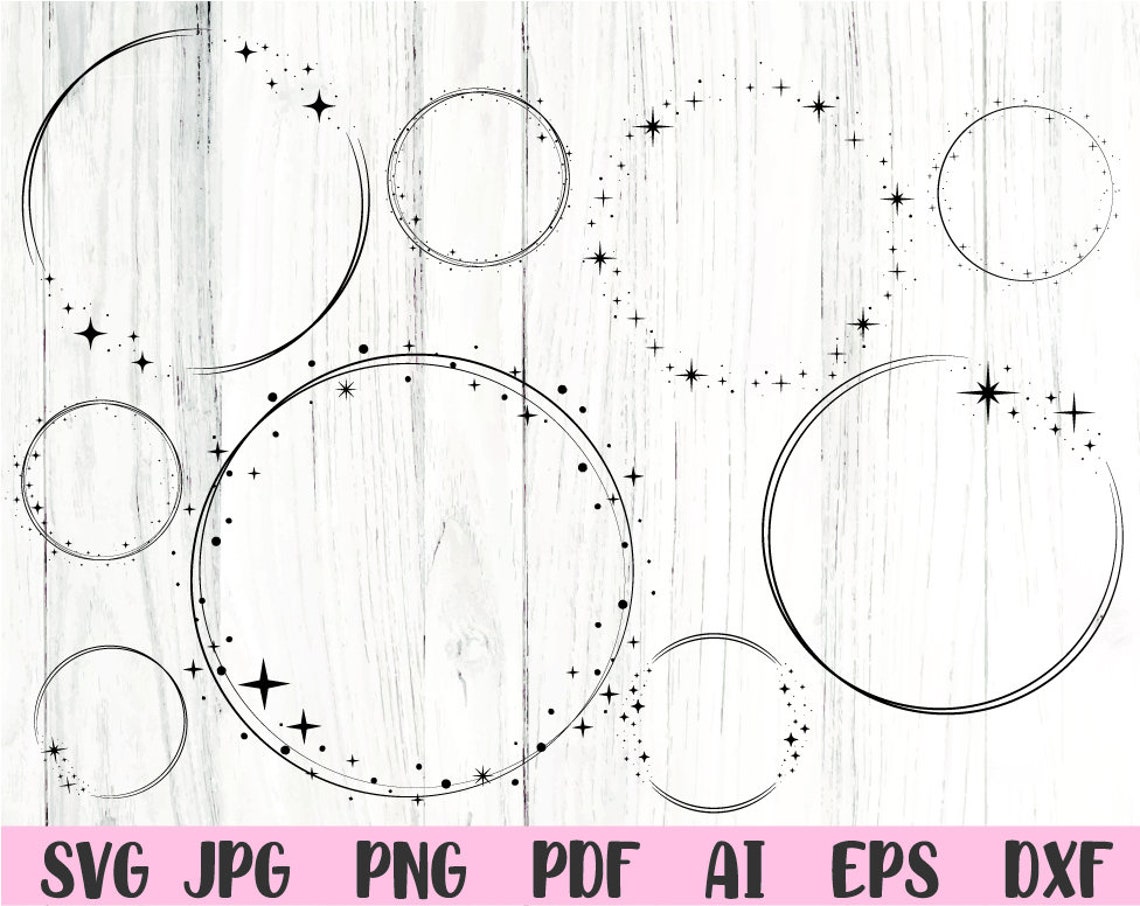 Star Circle Frame Svg Frame Svg Star Svg Svg Files for Cricut - Etsy