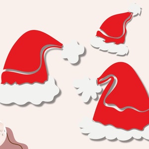 Christmas SVG Bundle Santa Hat SVG, Elf Hat SVG, Holiday Design Files ...