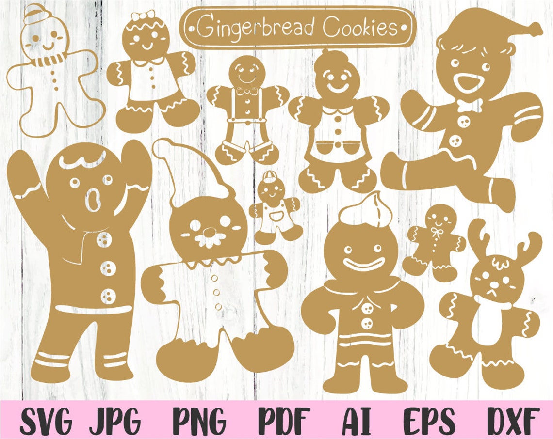 Gingerbread Man Svg Gingerbread Svg Christmas Svg Svg Files - Etsy