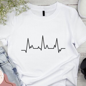 Heartbeat SVG Files Pulse Line Vector ECG EKG Clip Art Healthcare Nurse ...