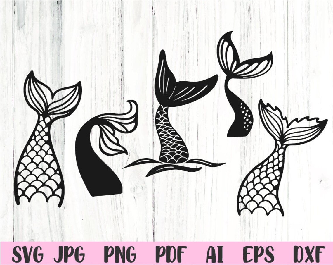 Mermaid Tail Svg Mermaid Svg Mermaid Silhouette Svg Svg Files | Etsy