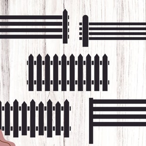 Zäune Silhouette SVG Zaun geschnitten Datei Lattenzaun SVG-Dateien für ...