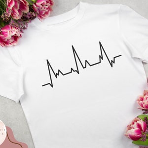 Heartbeat SVG Files Pulse Line Vector ECG EKG Clip Art Healthcare Nurse ...