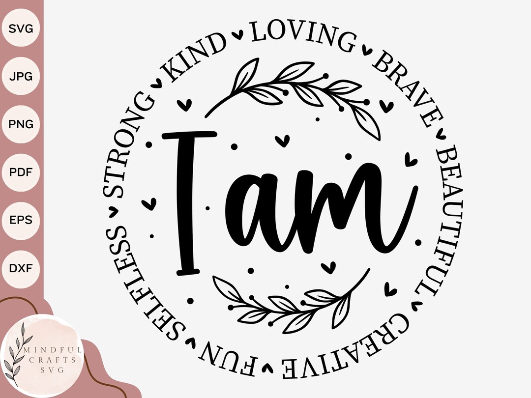 I Am SVG / Inspirational Quote SVG / Bible Verse Cut File / Cricut ...