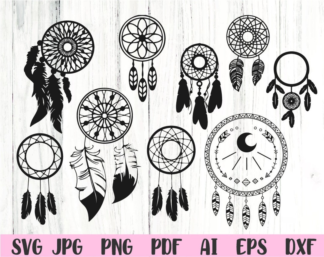 Dreamcatcher Svg Boho Svg Dream Catcher Svg Feather Svg Svg Files for ...