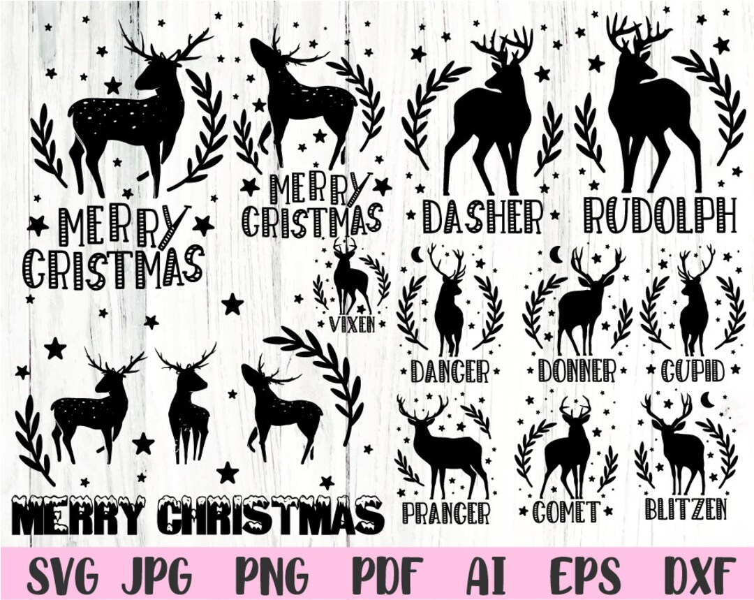 Santa Reno Svg Rudolph Svg Navidad Svg Svg Archivos para Cricut ...