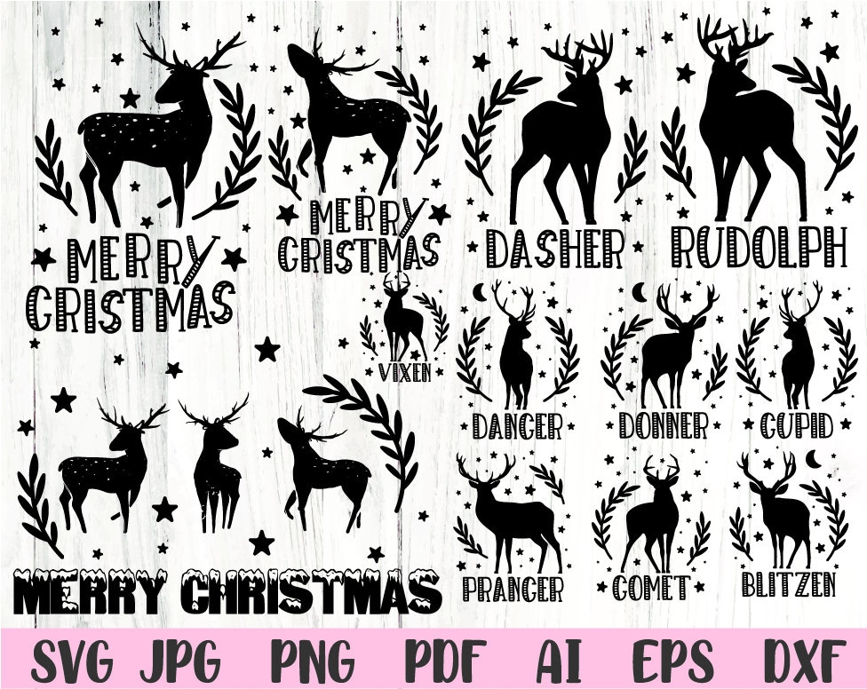 Santa Reindeer Svg Rudolph Svg Christmas Svg Svg Files for - Etsy