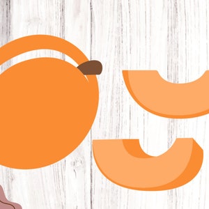 Peach Bundle SVG Fruit Silhouette Files Cricut Cut Files Summer Shirt ...