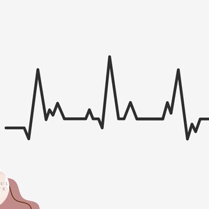 Heartbeat SVG Files Pulse Line Vector ECG EKG Clip Art Healthcare Nurse ...