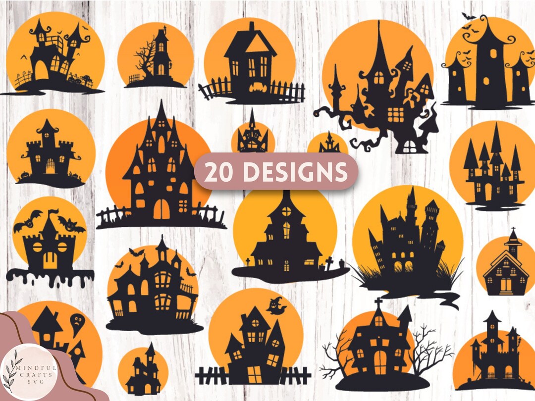 Halloween Haunted House Bundle SVG Spooky Clipart Scary Cut Files ...