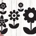 Simple Flowers SVG Botanical Floral Bundle Instant Download SVG Files ...