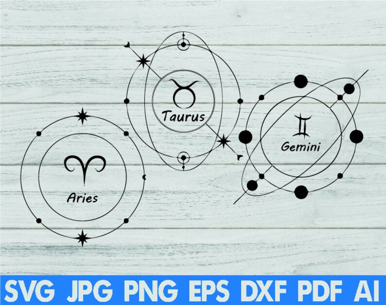 Zodiac Svg Horoscope Svg Astrology Svg Svg Files for Cricut - Etsy