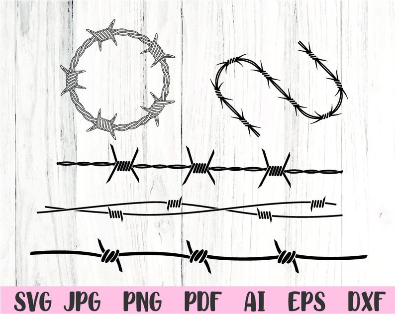 Barbed Wire Svg Barbed Wire Clipart Fence Svg Svg Files for - Etsy