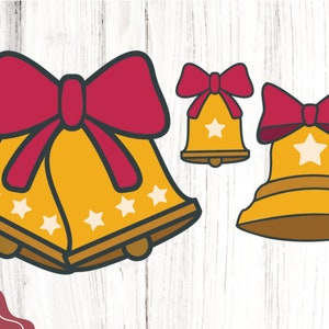 Jingle Bells Bundle SVG Christmas Bell Cut Files Holiday Sleigh Bells ...