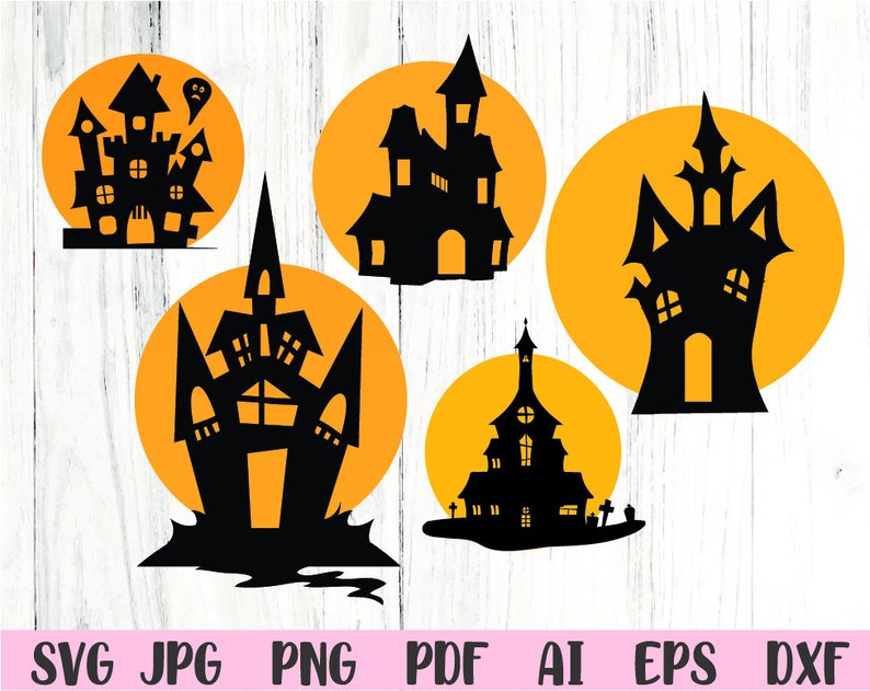 Haunted House Svg Halloween Svg Spooky Svg Svg Files for - Etsy