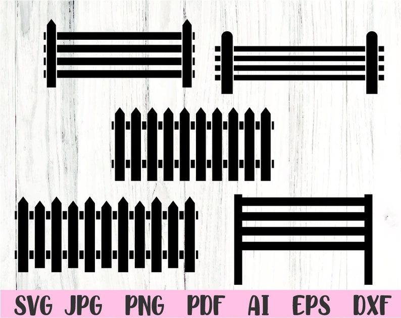Fences Silhouette Svg Fence Svg Picket Fence Svg Svg Files for - Etsy