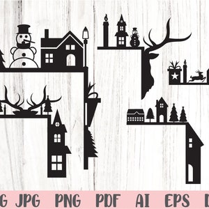 Christmas Corner Svg Christmas Svg Corner Svg Svg Files for - Etsy Canada