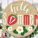 Hello Summer Strawberry Sign SVG Strawberry Welcome Round Sign Summer ...