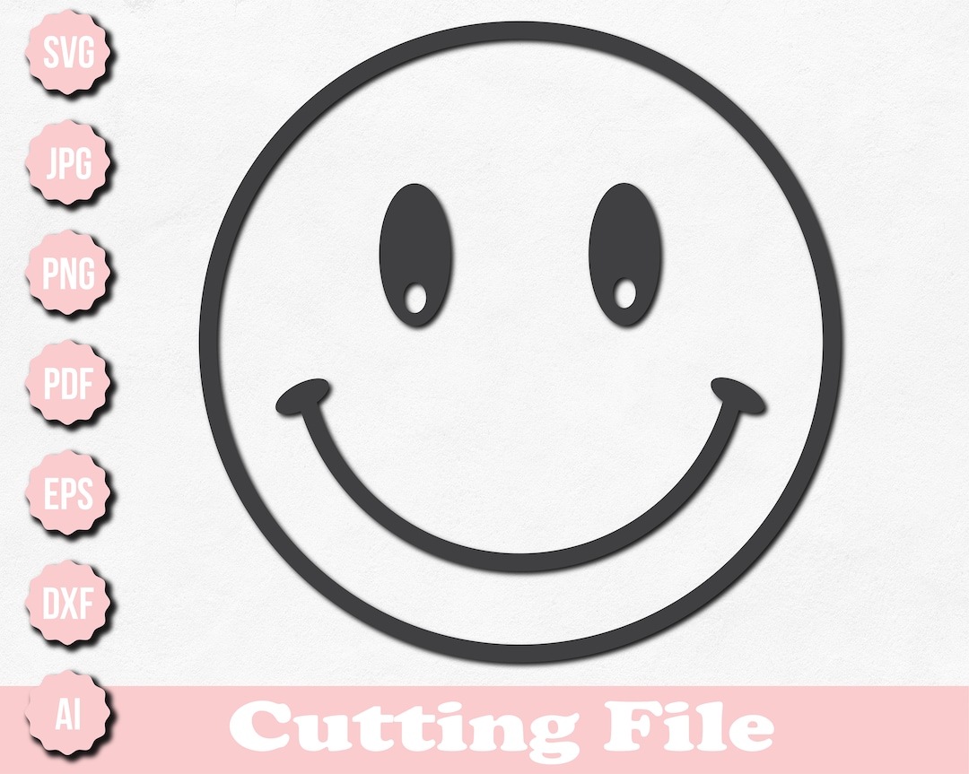 Smiley Face Svg Smiley Svg Instant Download Svg Files for - Etsy