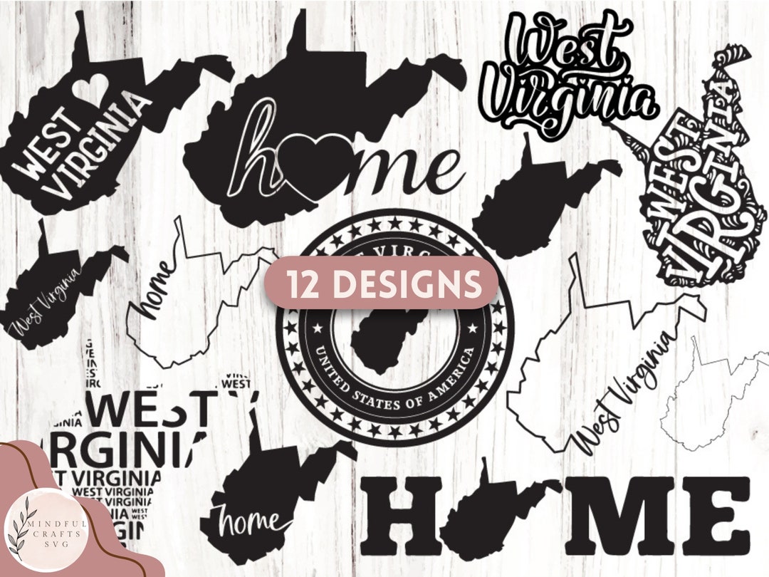 West Virginia SVG State Outline Cut File for Cricut & Silhouette West ...