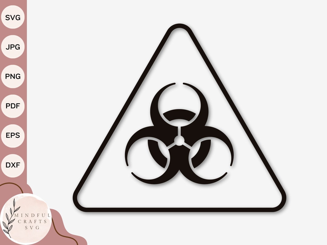 Biohazard SVG Files Warning Symbol Cut Files Vector Clip Art Hazardous ...