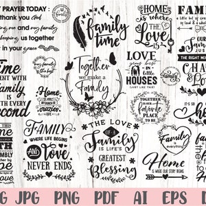 Home and Family Svg Home Svg Family Svg Instant Download Svg Files for ...