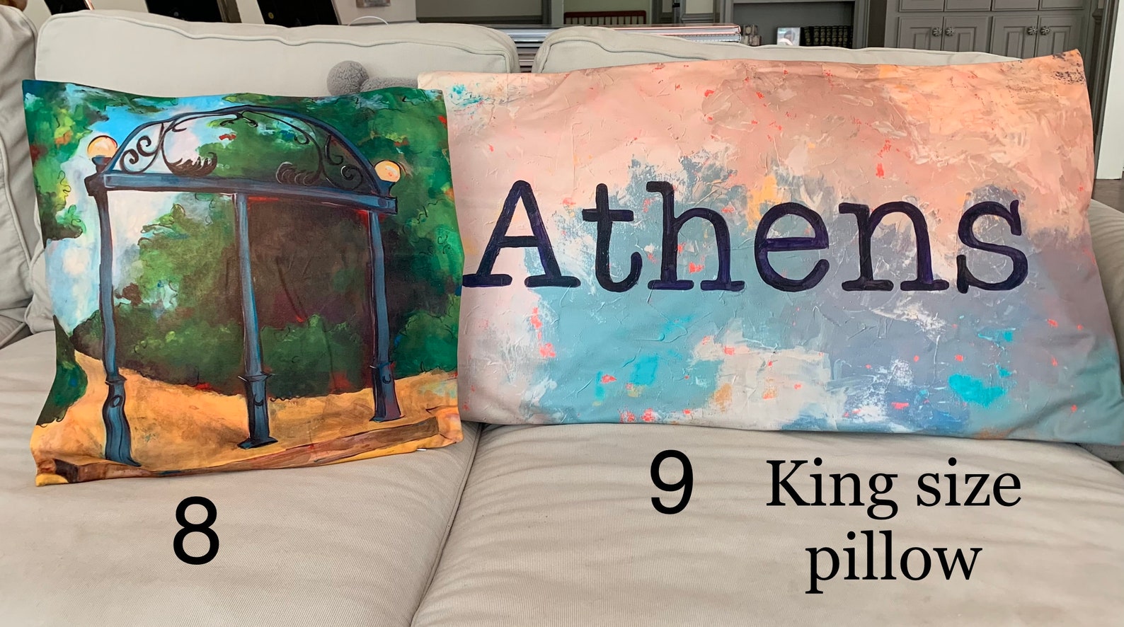 UGA Pillow Georgia Bulldawg Art Free Ship - Etsy