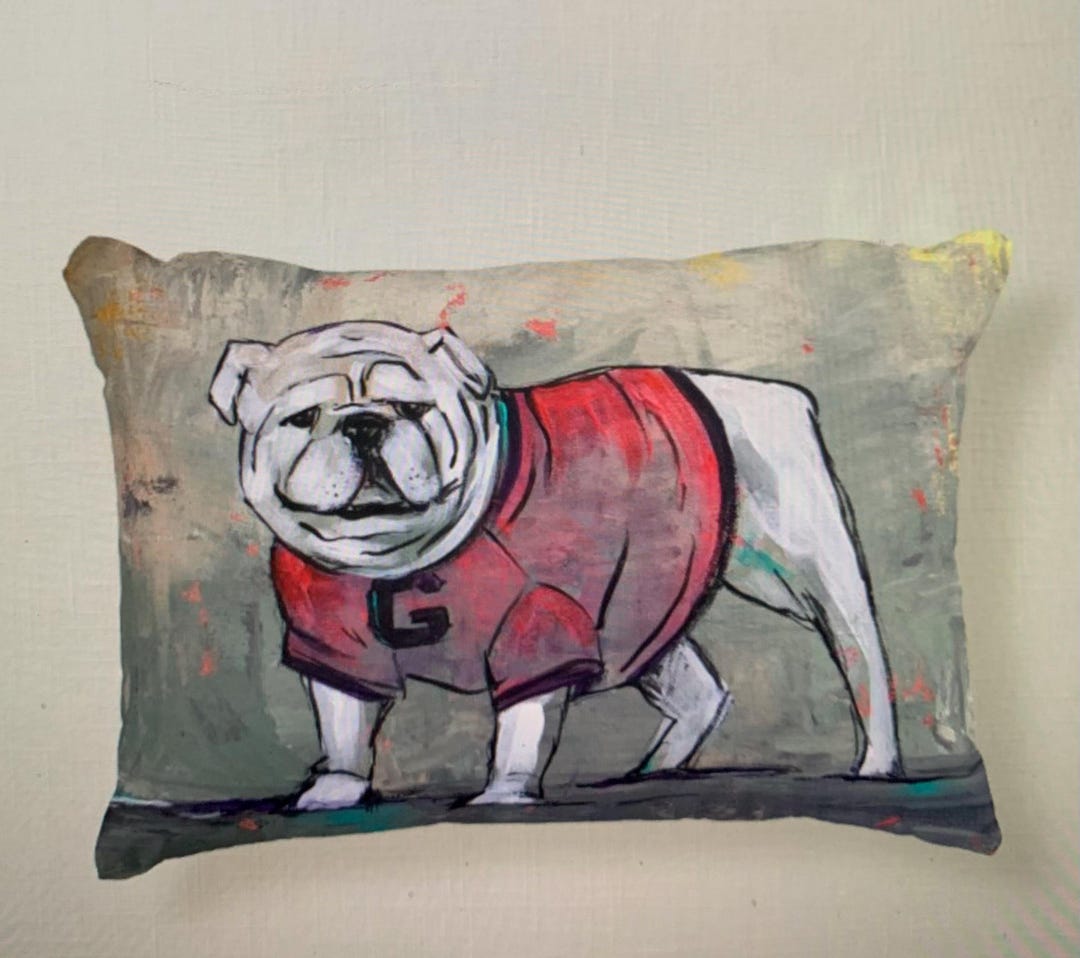 Georgia Bulldog UGA Lumbar Pillow Free Shipping - Etsy