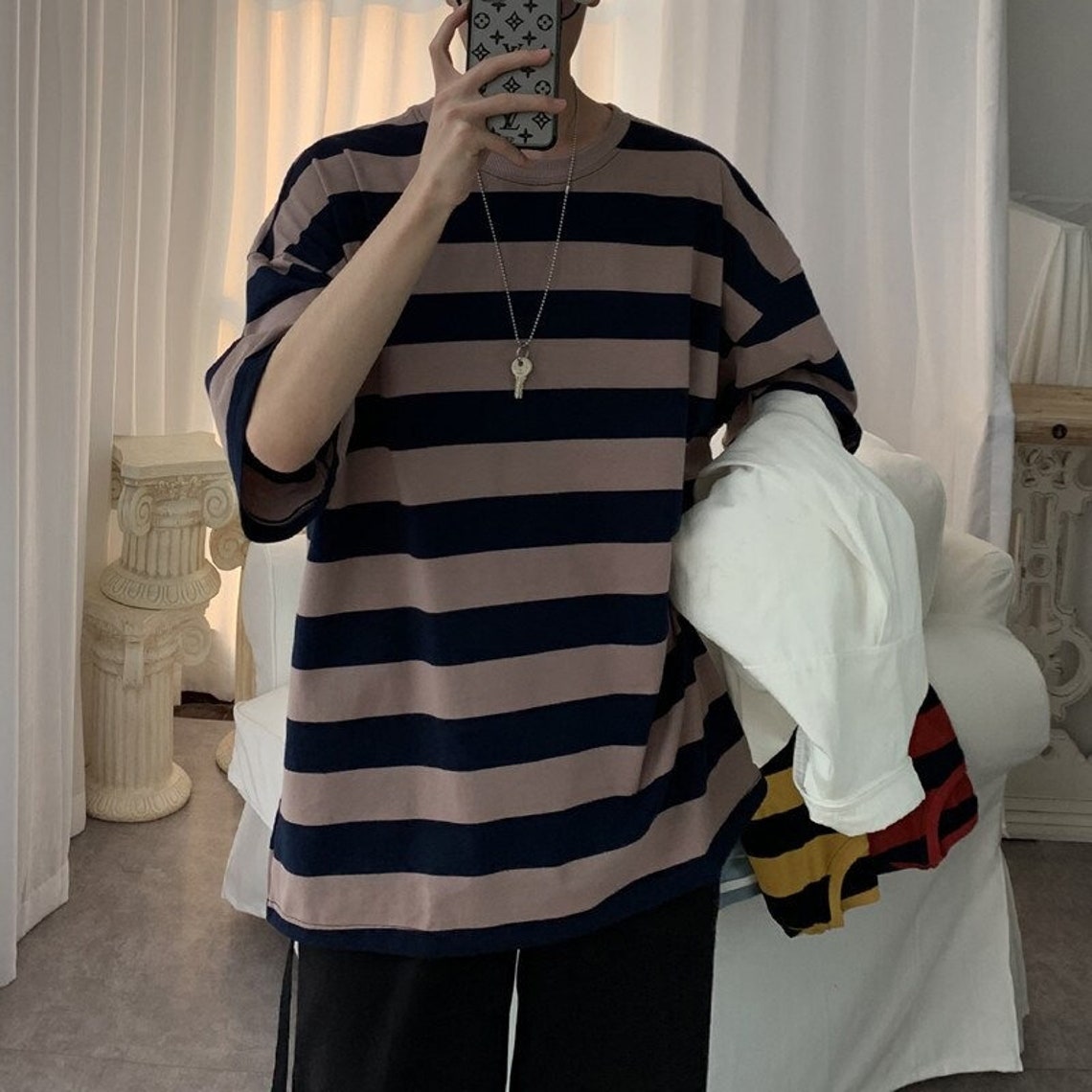 Oversized Striped T-shirt - Etsy