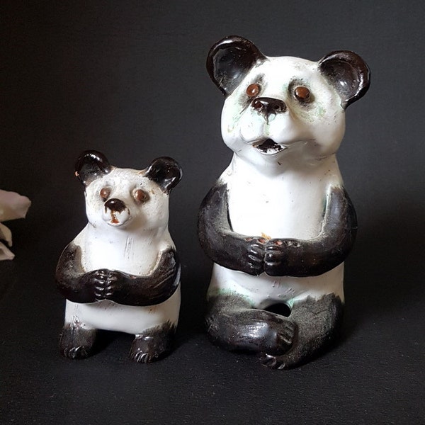 Miniature Panda Figurines - Etsy
