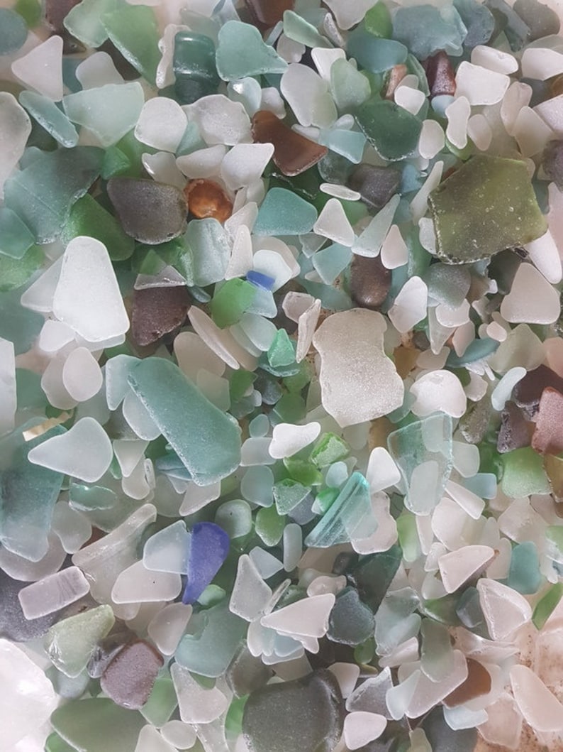 Mix Color Sea Glass, Authentic Beach Glass, Real Tumbled Beach Glass ...