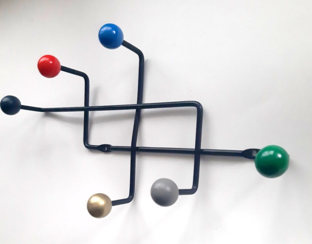 Vintage Wall Mounted Sputnik Kleine Coat Rack ~~ Space Age With 6 Hooks ...