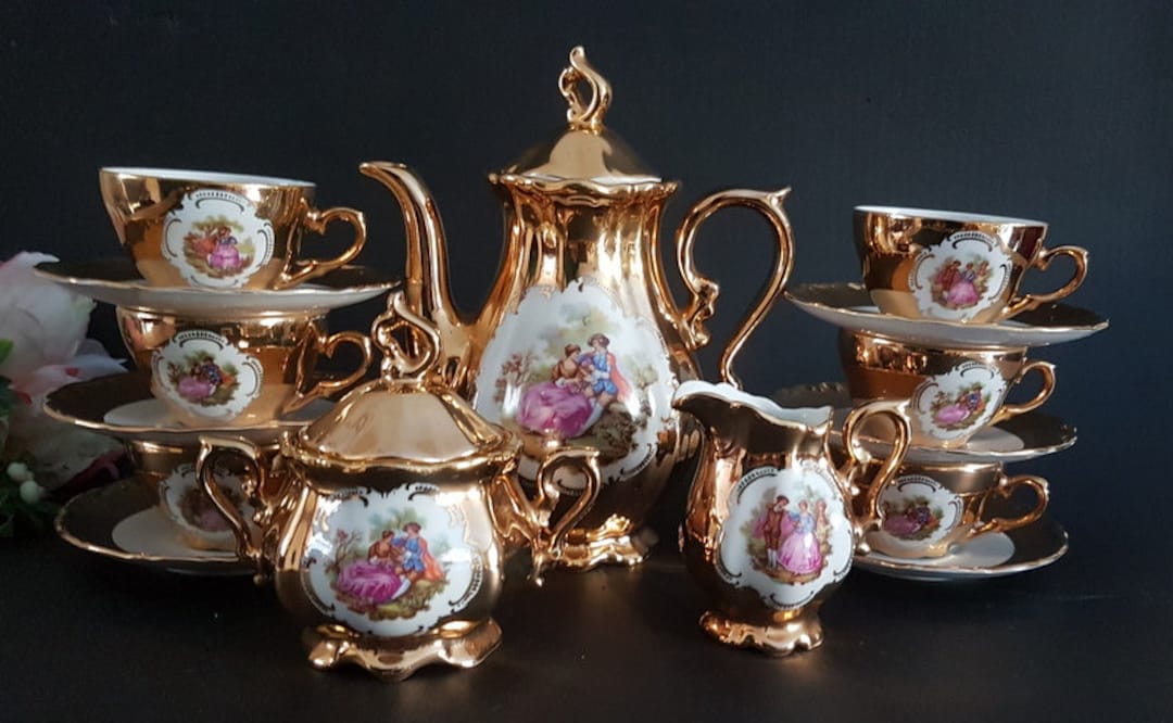 Vintage Bavaria Porcelain Tea Set - Etsy