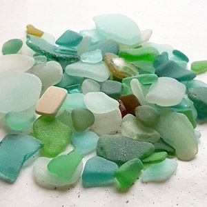 Mix Color Sea Glass, Authentic Beach Glass, Real Tumbled Beach Glass ...