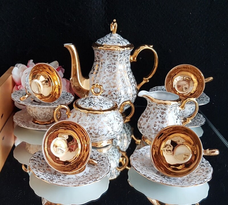 Victorian Style Tea Set 17 Piece - Etsy