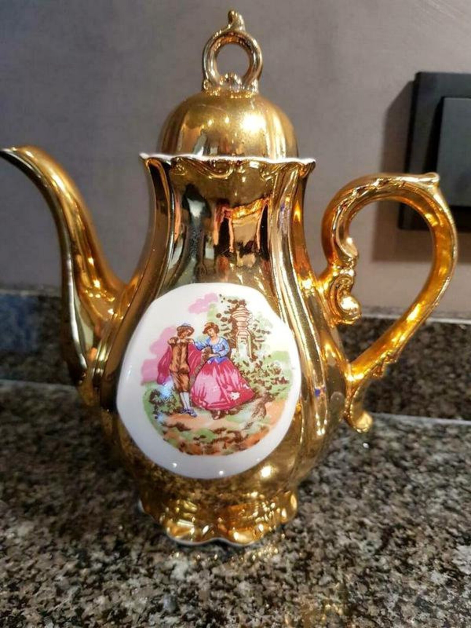 Gold French Tea Set Decorated With Fragonard Decor Teaset - Etsy