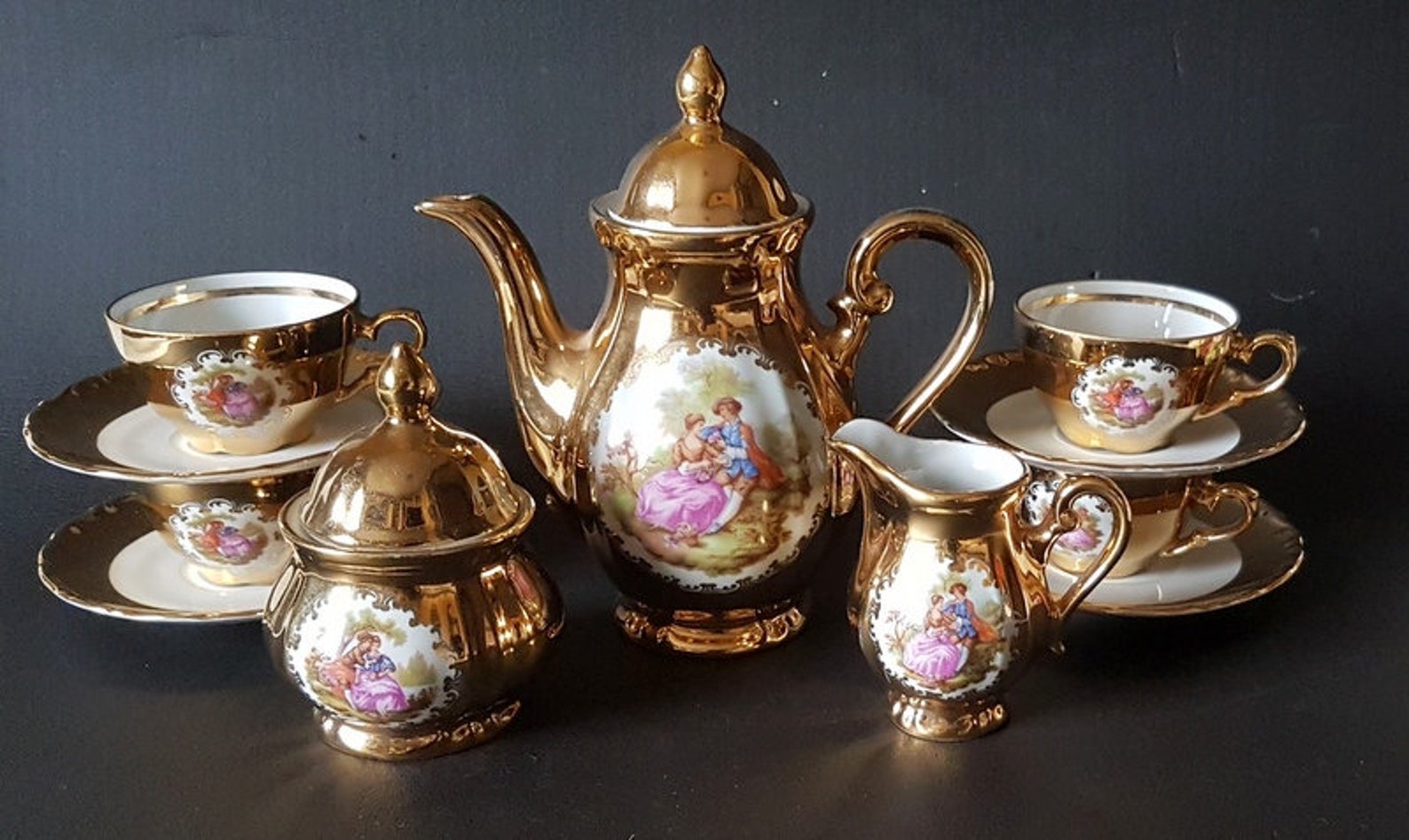 Bavaria Gold 24 K Tea Set 13 Pieces - Etsy