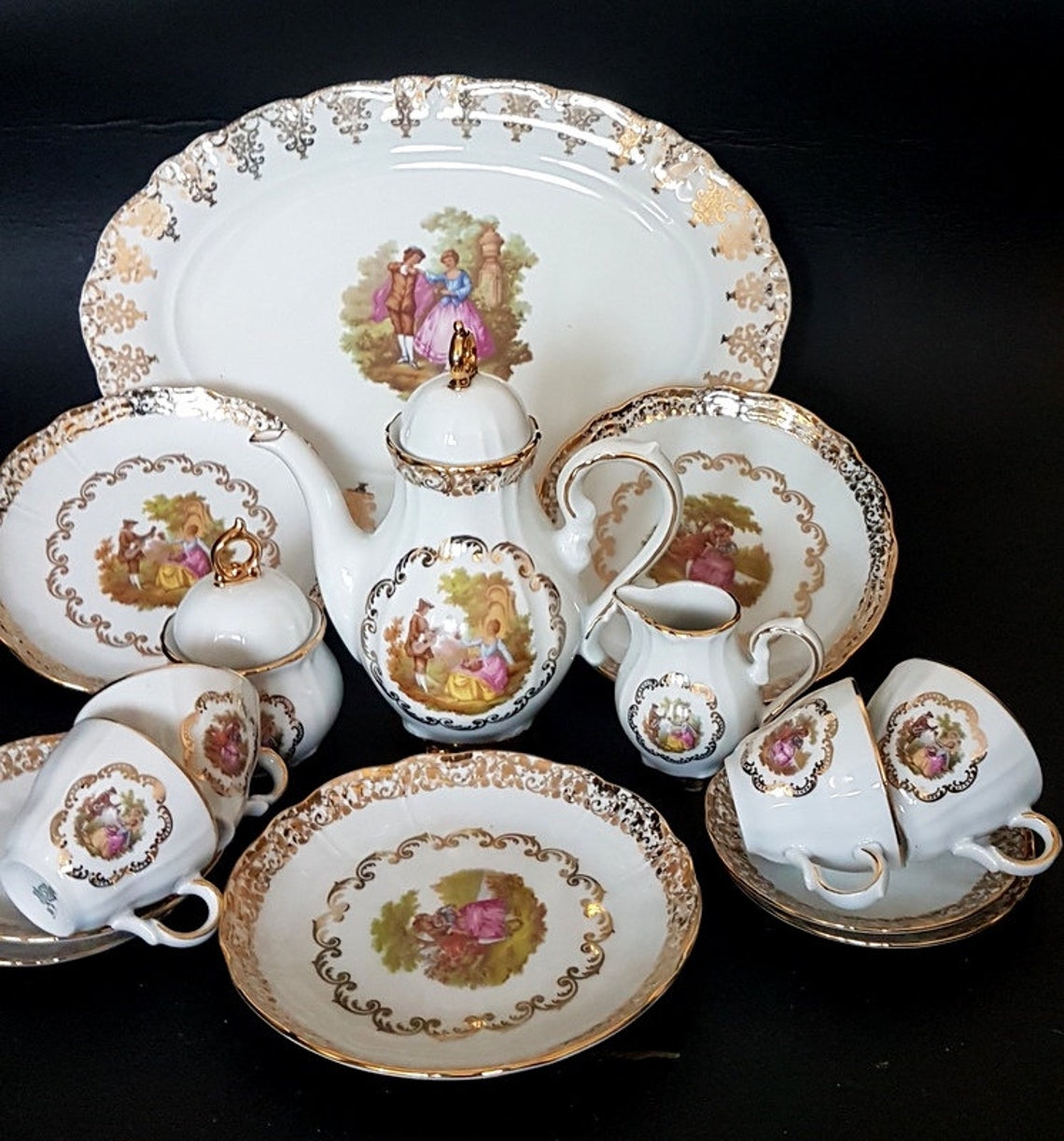 Bavaria Gold 24 K Tea Set 17 Pieces - Etsy