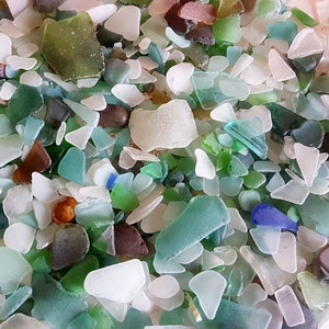 Mix Color Sea Glass, Authentic Beach Glass, Real Tumbled Beach Glass ...