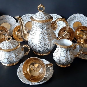 Victorian Style Tea Set 17 Piece - Etsy