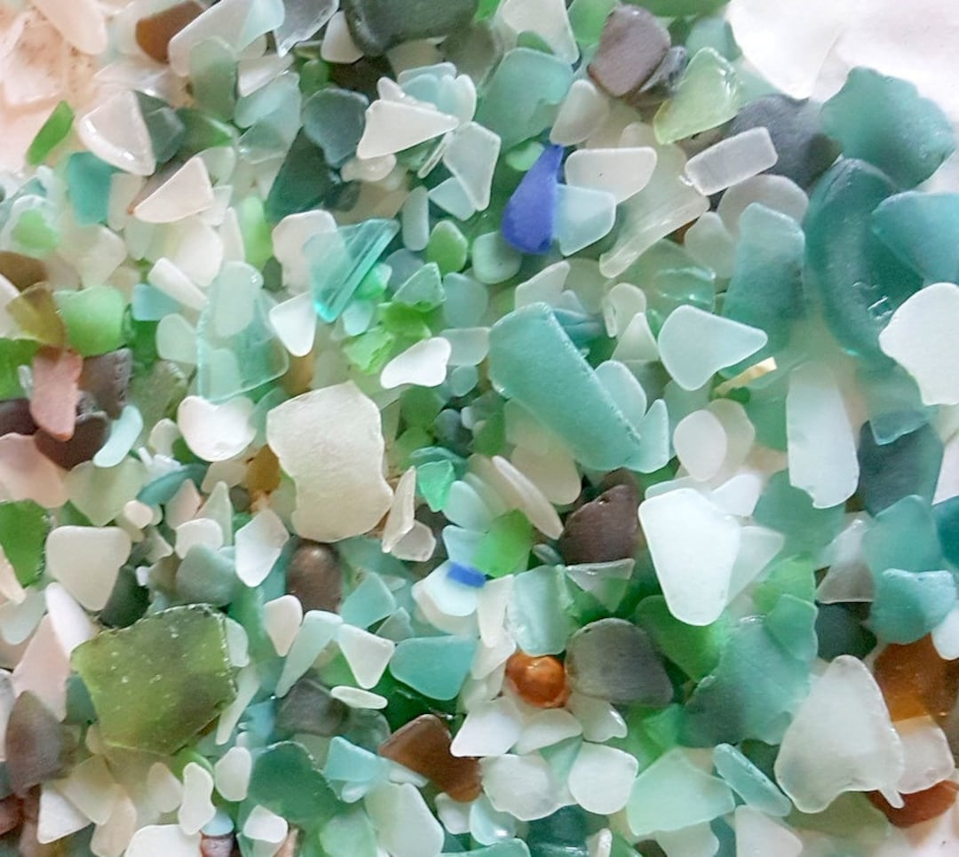 Mix Color Sea Glass Authentic Beach Glass Real Tumbled Beach - Etsy