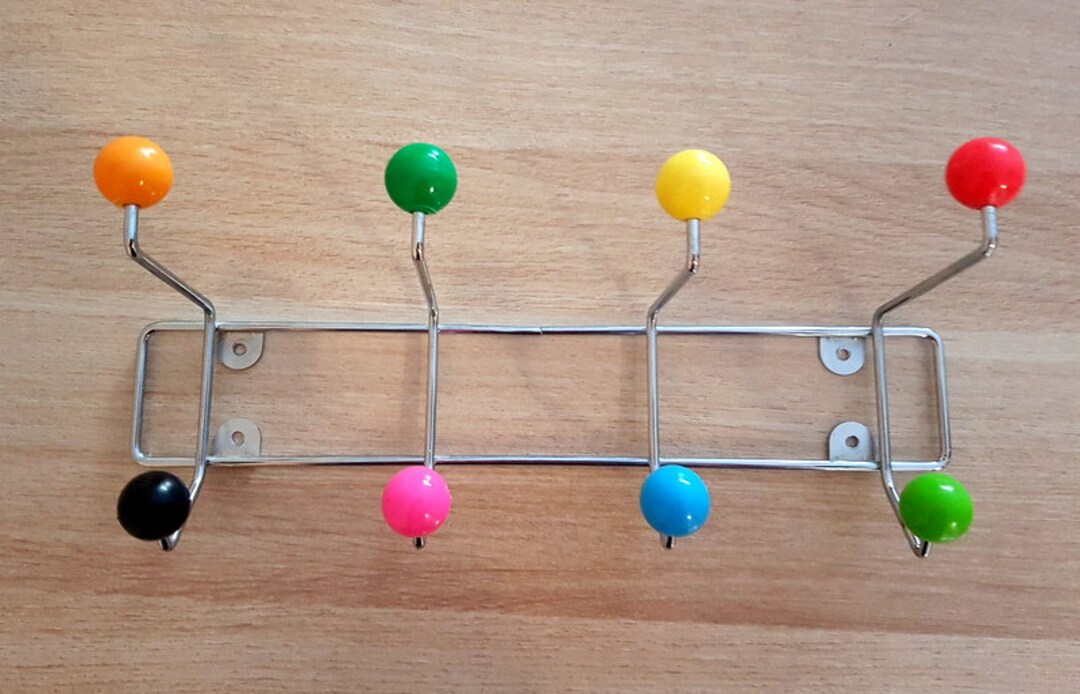 Wall Mounted 90s Sputnik Coat Rack 8 Hooks Vintage Atomic Space Age ...