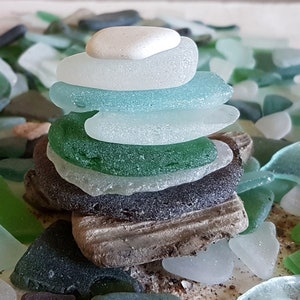 7 Pcs Genuine Sea Glass Bulk Mix Colors Large Sea Glass Beach Glass for ...
