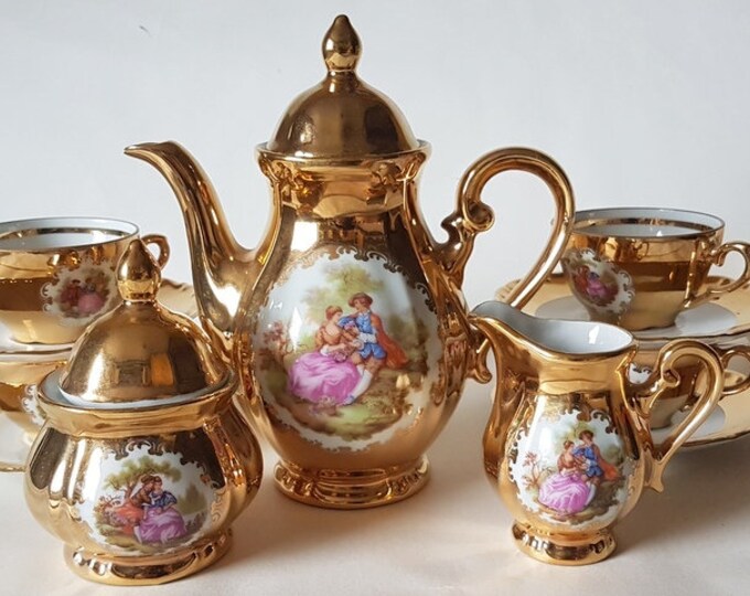 Bavaria Gold 24 K Tea Set 13 Pieces - Etsy