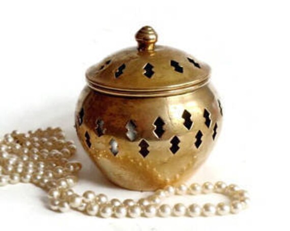 Jewellery Box / Large Brass Box / Handmade / Hand Eng… - Gem