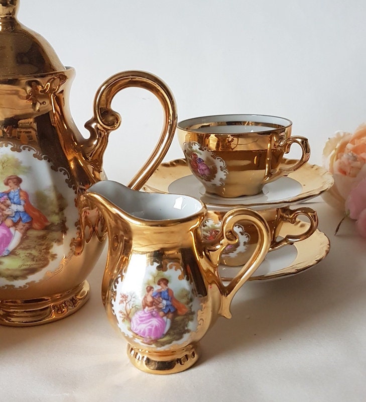Bavaria Gold 24 K Tea Set 13 Pieces - Etsy