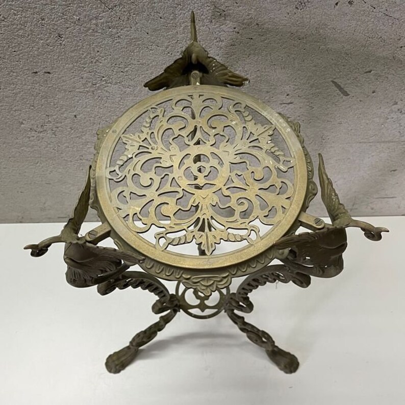 Brass Plant Stand// Vintage ORNATE Plant Stand// Rustic Gold - Etsy